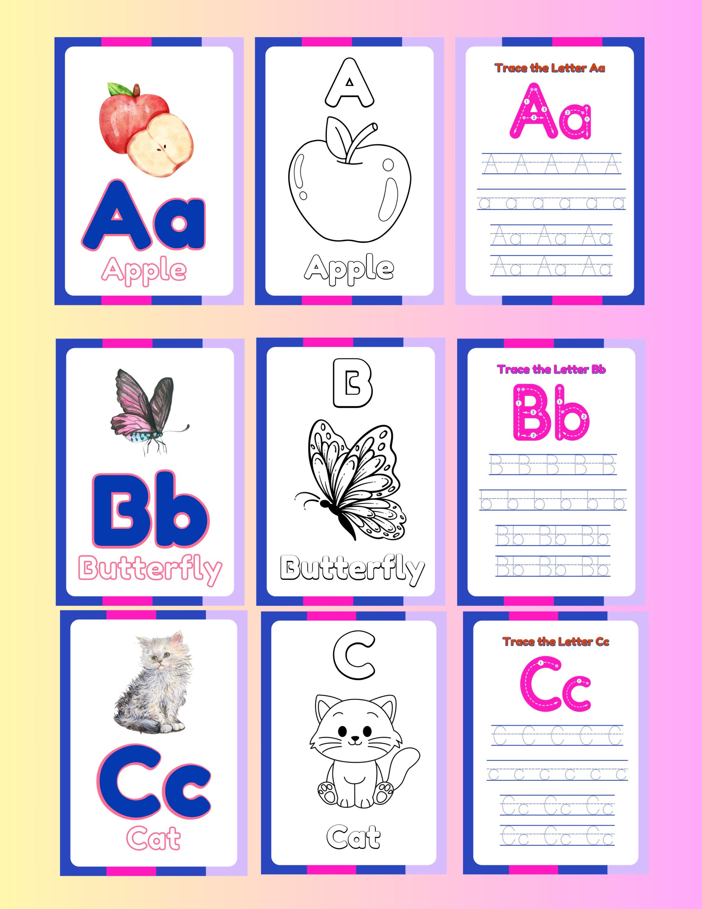 ABC Tracing and Coloring Book for Kids (digital Download) - Etsy