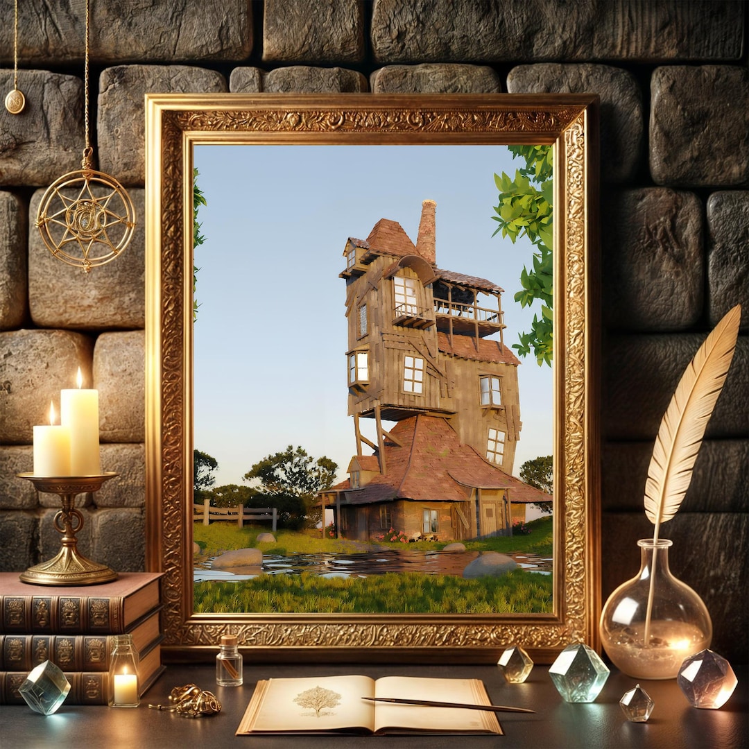 Weasley House Poster Digital Download Printable Wall Art the Burrow ...