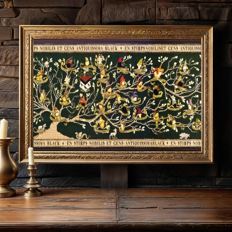 Black Family Tree Tapestry Poster: Wizarding Wall Art (digital Download ...