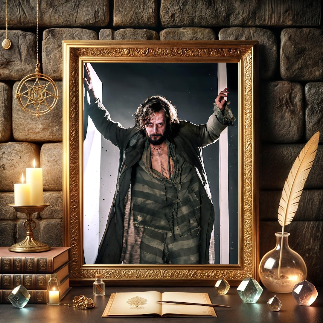 Sirius Prison Escape Poster Dark Wizard Breakout Scene Wall Art ...