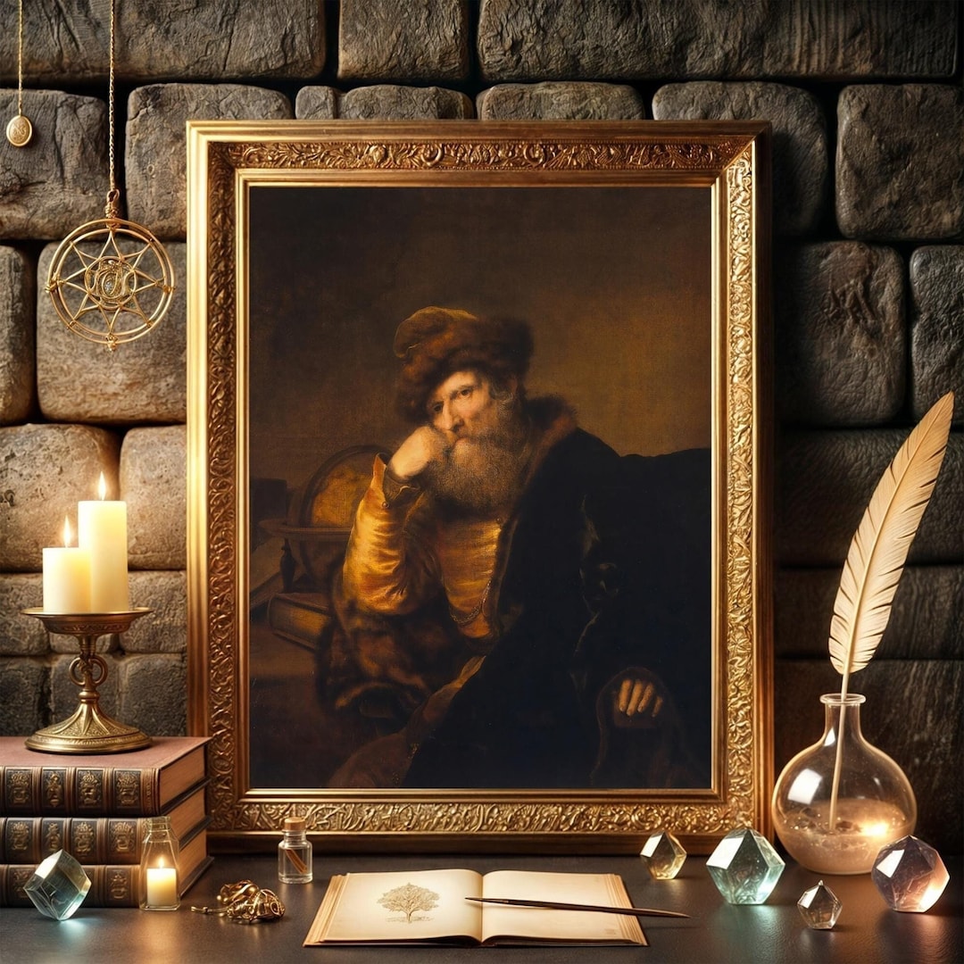 Wizard Portrait Digital Download Printable Wall Art Vintage Wizard ...