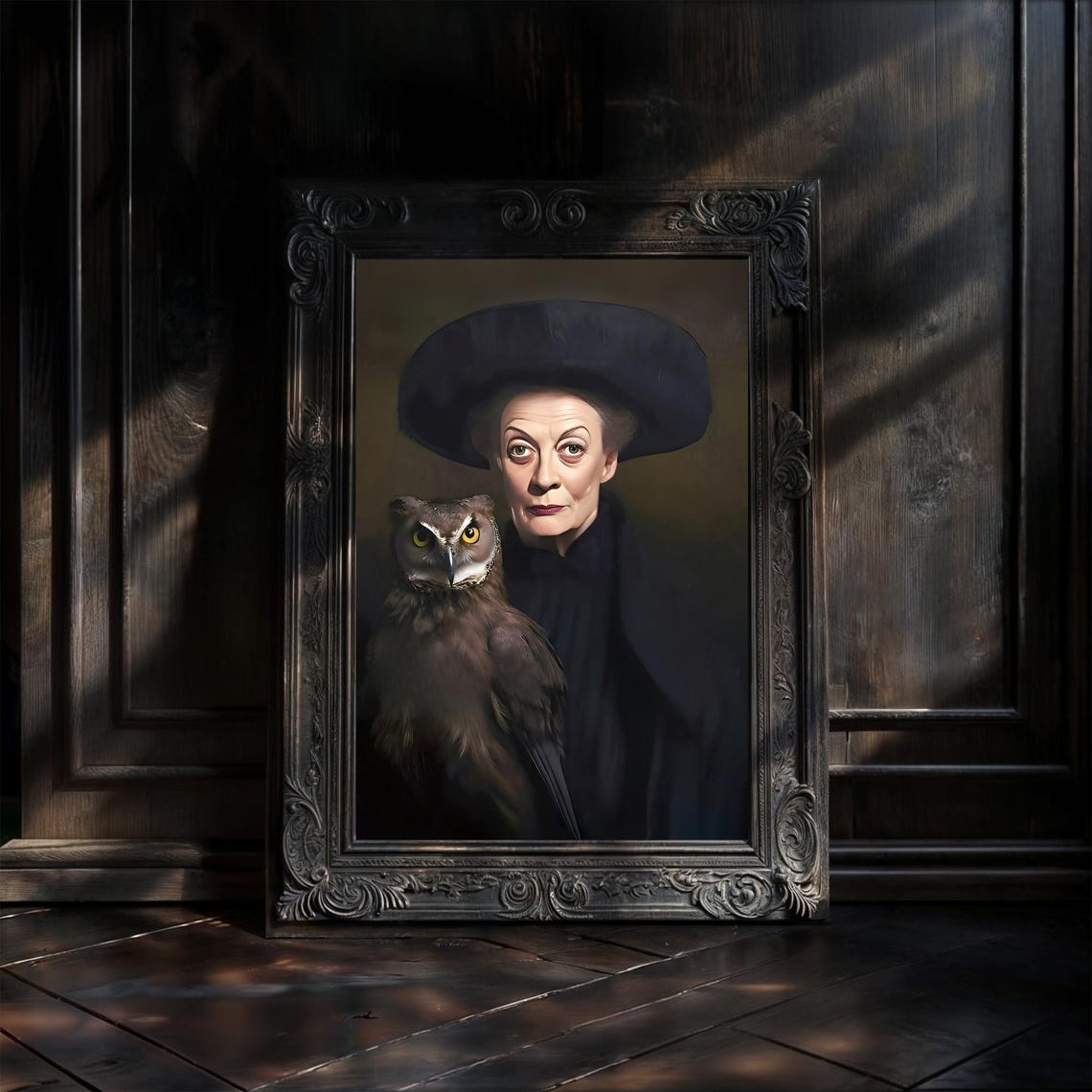 Minerva With Owl Art Print: Wizard School Professor Poster (digital ...