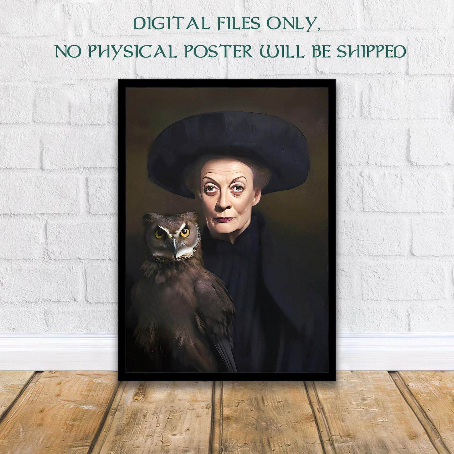 Minerva With Owl Art Print: Wizard School Professor Poster (digital ...