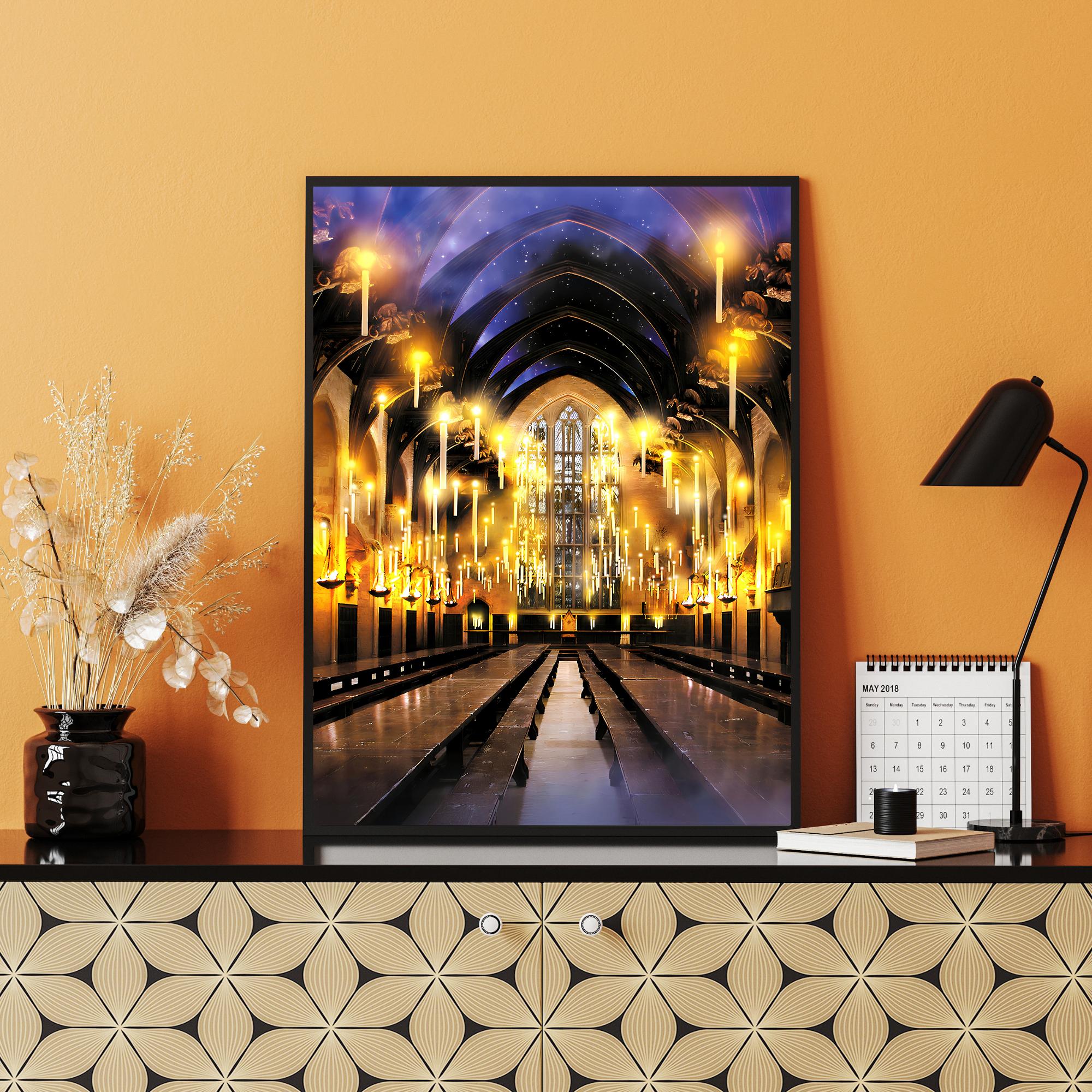 Great Hall Poster Digital Download Printable Wall Art Wizard School ...