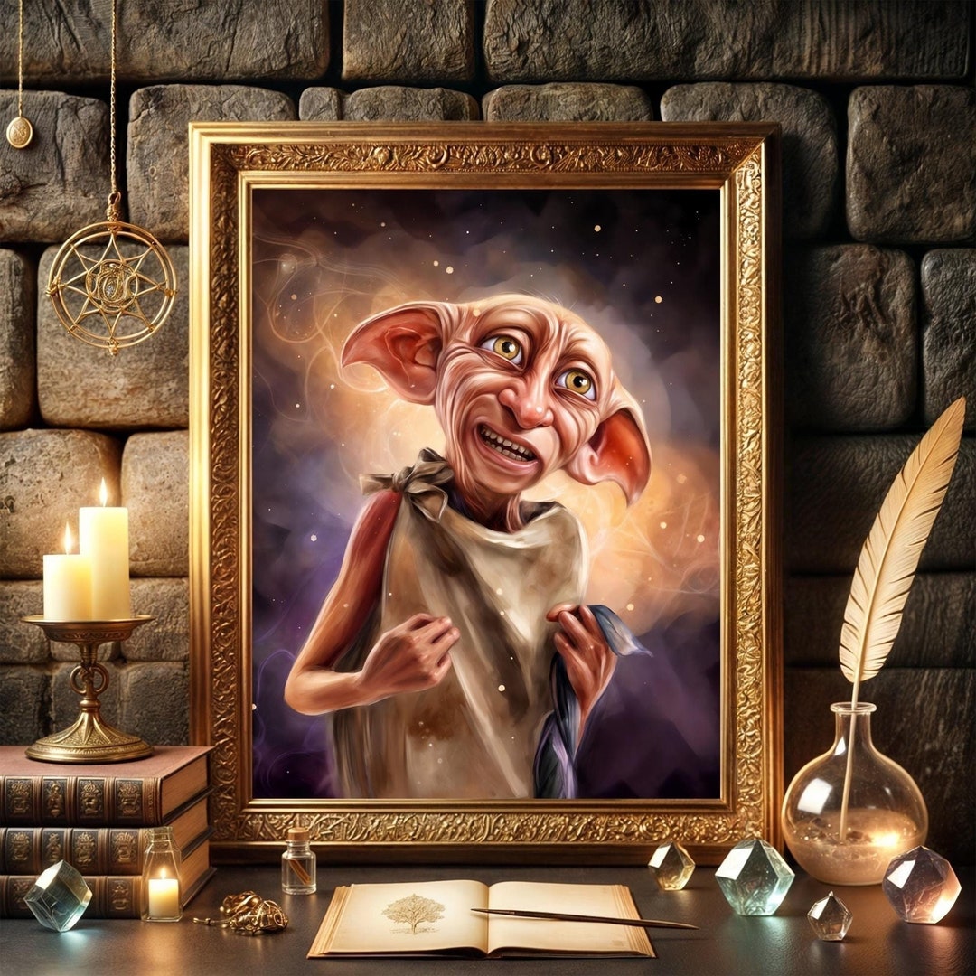 Wizard House Elf Poster Digital Download Printable Wall Art Magical Art ...