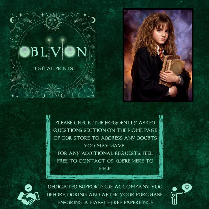 Young Hermione Poster Smart Wizard Girl Books Portrait Wall Art ...