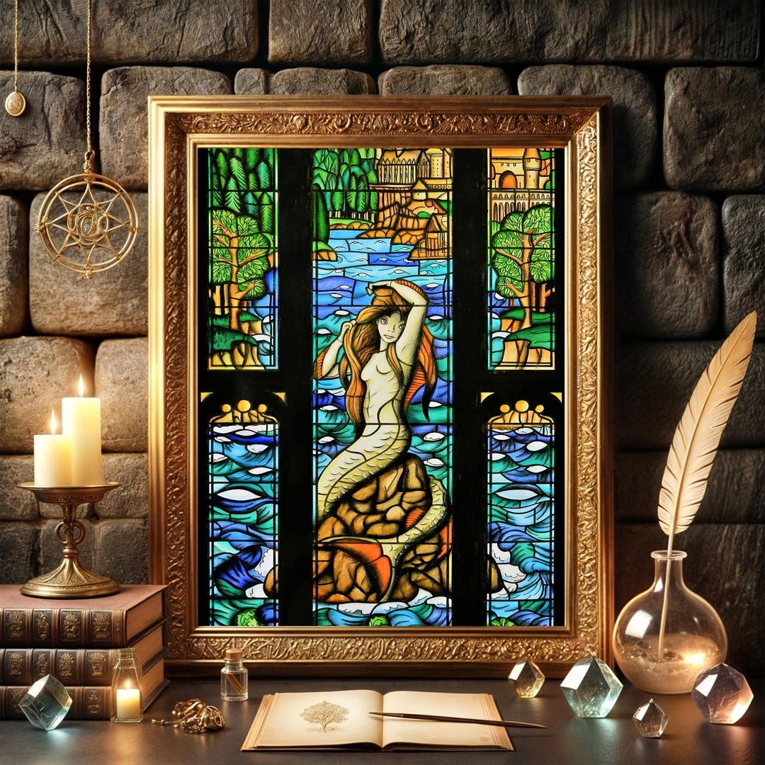 Mermaid Poster in the Prefects Bathroom: Wizard Wall Art (digital ...