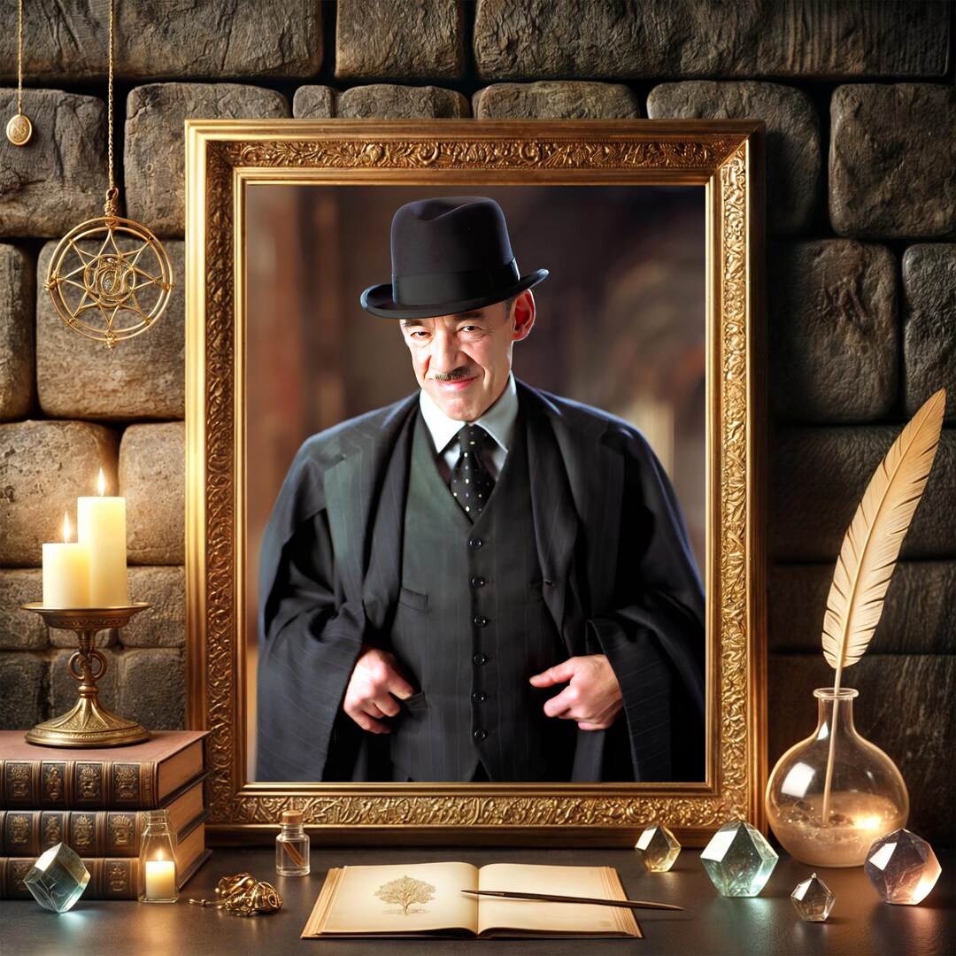 Crouch Senior Wizard Portrait Poster Magical Ministry Vintage Character ...