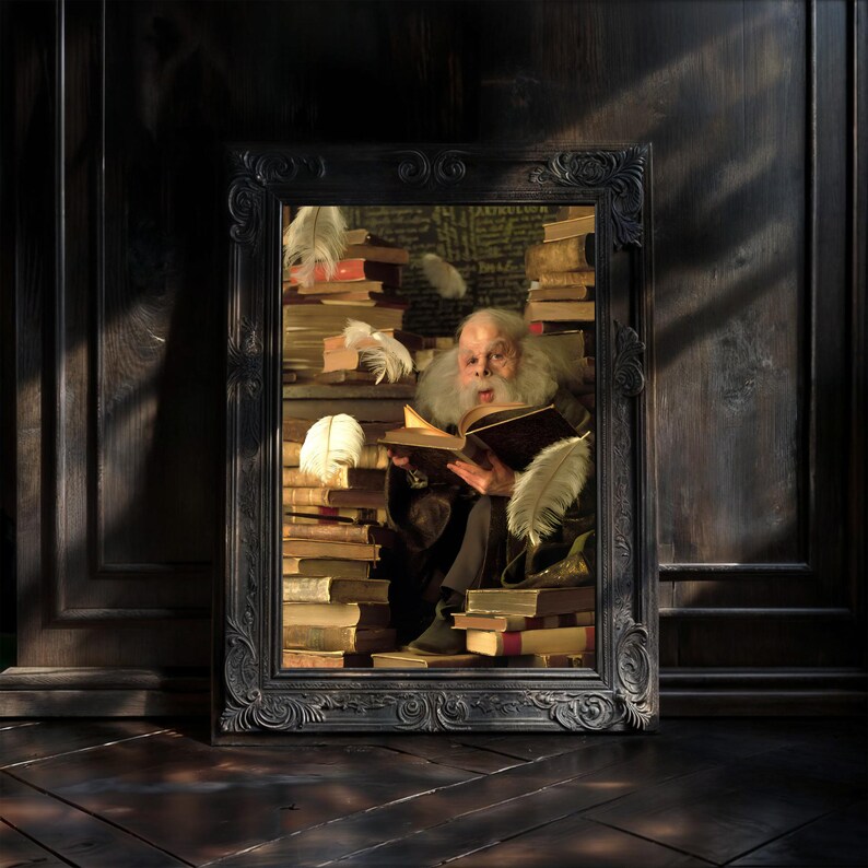 Professor Flitwick Early Era Poster Wizard Classroom Magic Spellbook ...