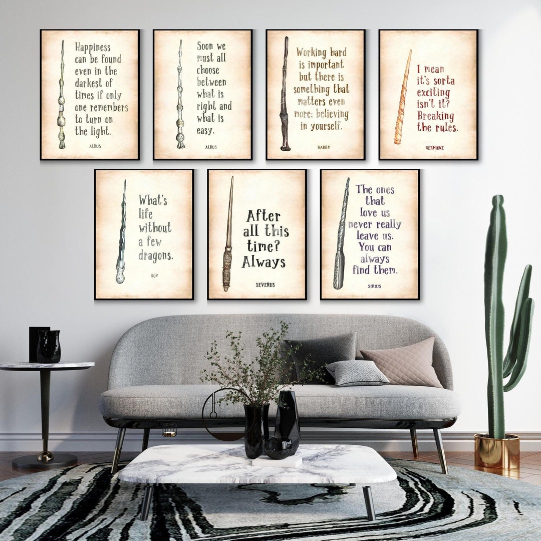 Potter Quotes Posters Digital Download Printable Wall Art Set of 4 ...