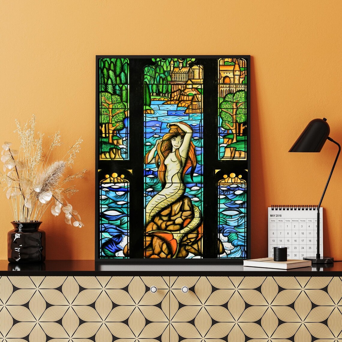 Mermaid Poster in the Prefects Bathroom: Wizard Wall Art (digital ...