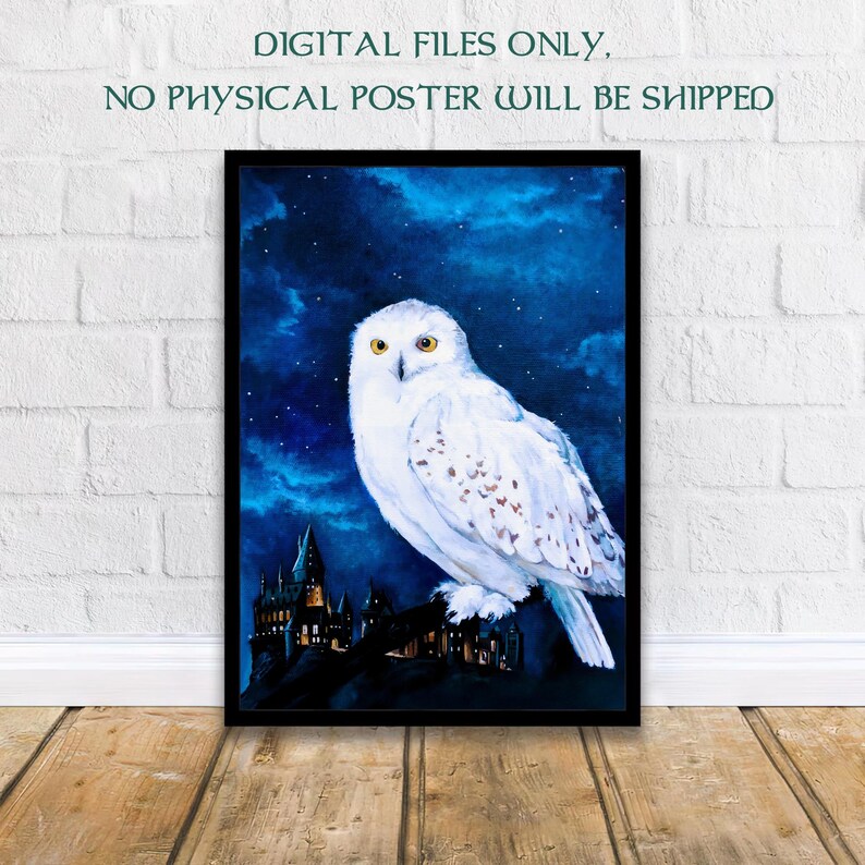 Hedwig Poster Digital Download Printable Wall Art Harry Owl Poster ...