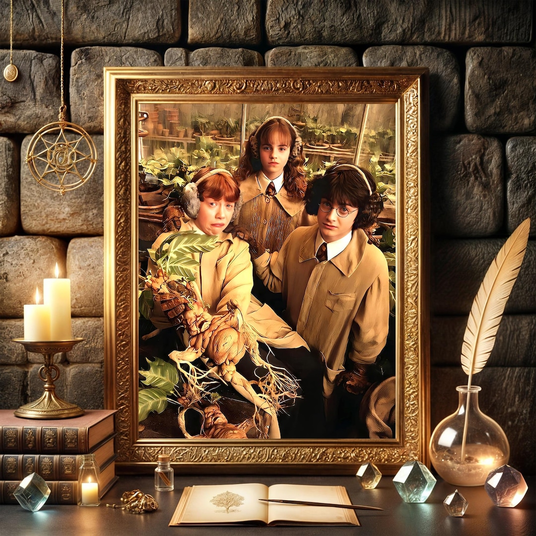 Potter Herbology Class Poster: Wizard Trio Art (digital Download) - Etsy