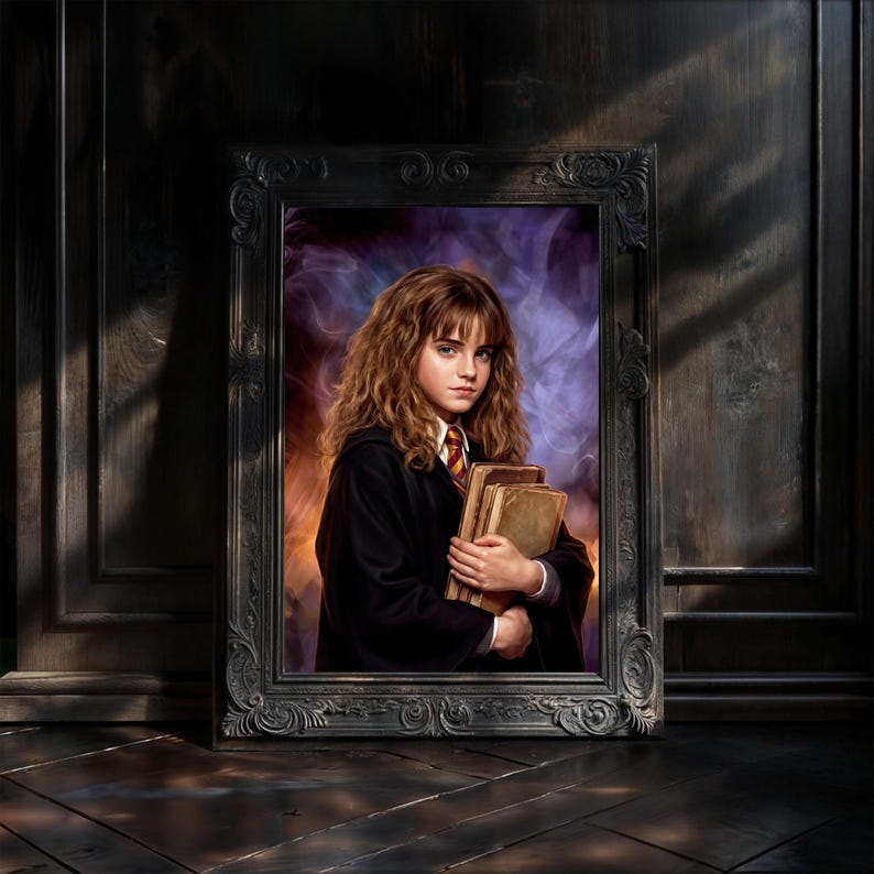 Young Hermione Poster Smart Wizard Girl Books Portrait Wall Art ...
