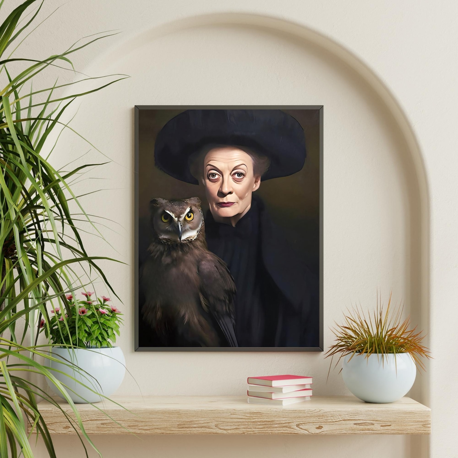 Minerva With Owl Art Print: Wizard School Professor Poster (digital ...