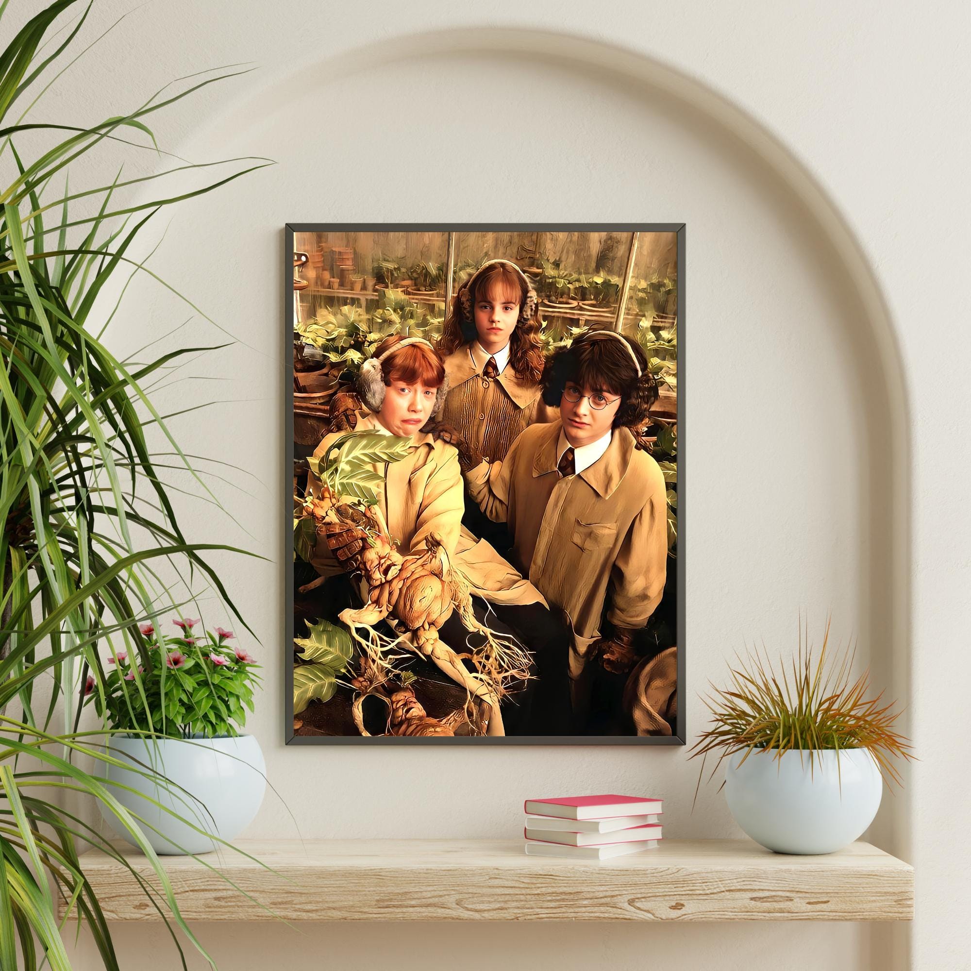 Potter Herbology Class Poster: Wizard Trio Art (digital Download) - Etsy