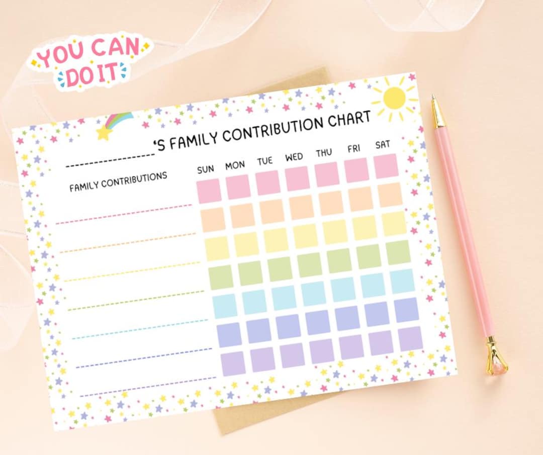 Chore Chart for Kids Printable, Cleaning Schedule, Cleaning Checklist ...