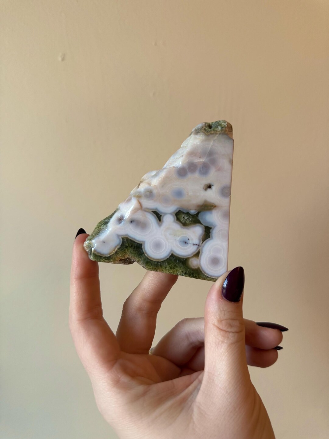 RARE 8th Vein Ocean Jasper Slab | Green and Cream Ocean Jasper With ...