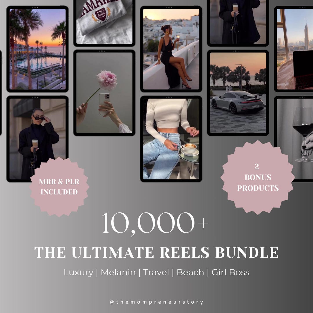 10,000+ Aesthetic Faceless Reels Bundle | 4k Luxury Reels | Girl Boss ...