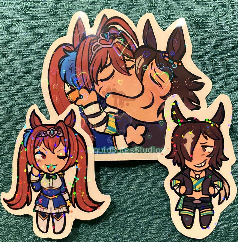 Uma Musume Sloppy Kiss Daiwa Scarlet and Vodka - Etsy