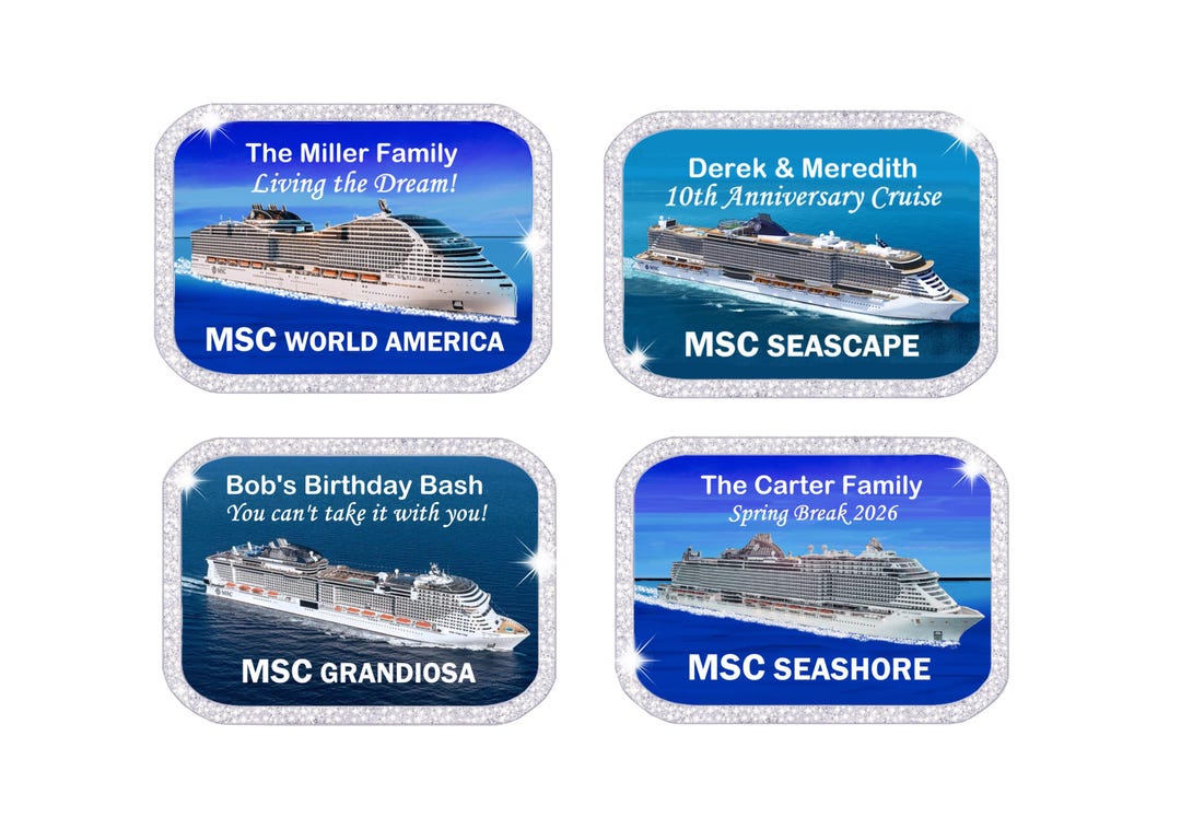 MSC Cruises Personalized Door Magnet: Birthday, Anniversary, First ...