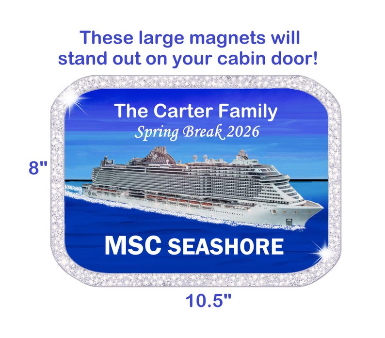 MSC Cruises Personalized Door Magnet: Birthday, Anniversary, First ...