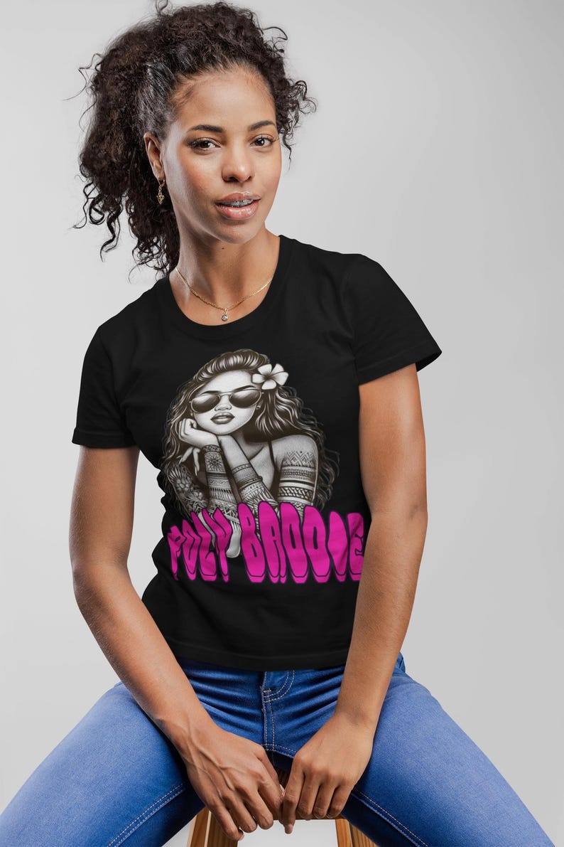 Polynesian Baddies Tee, Tribal Print Shirt, Unisex Cotton T-shirt ...