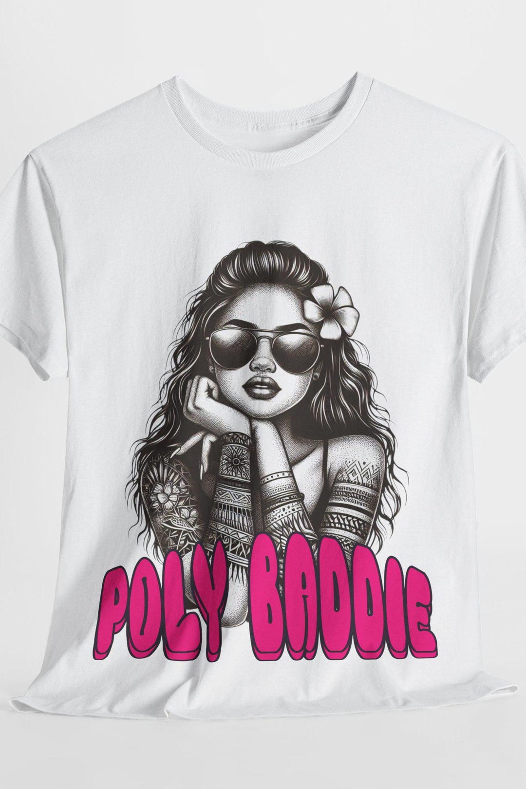 Polynesian Baddies Tee: Tribal Print Unisex Cotton T-shirt - Etsy