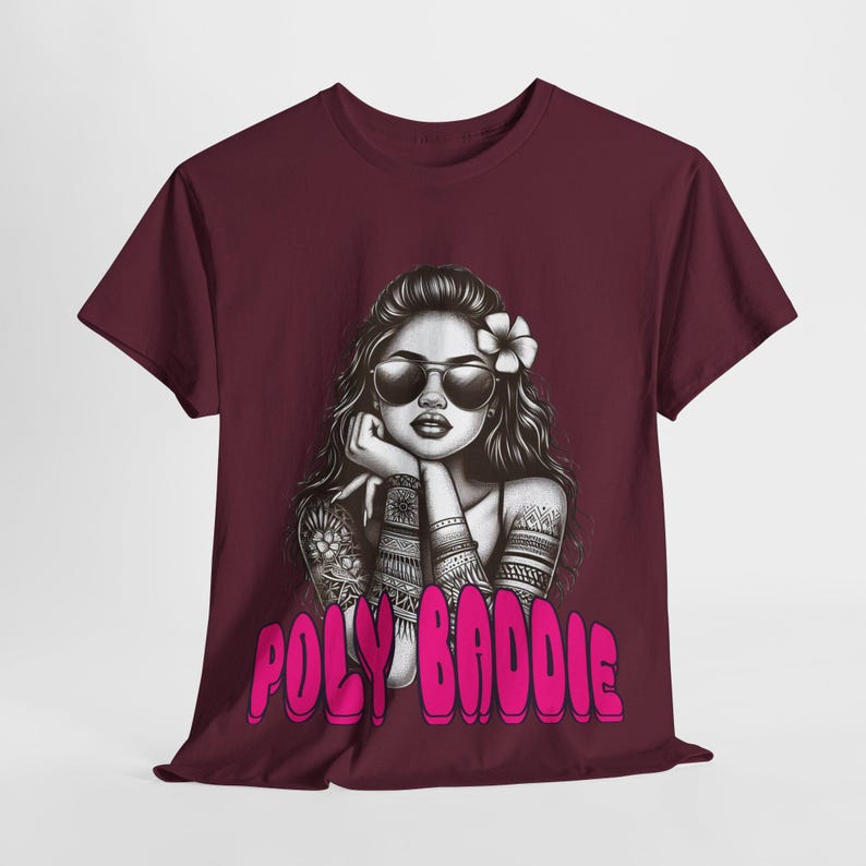 Polynesian Baddies Tee, Tribal Print Shirt, Unisex Cotton T-shirt ...