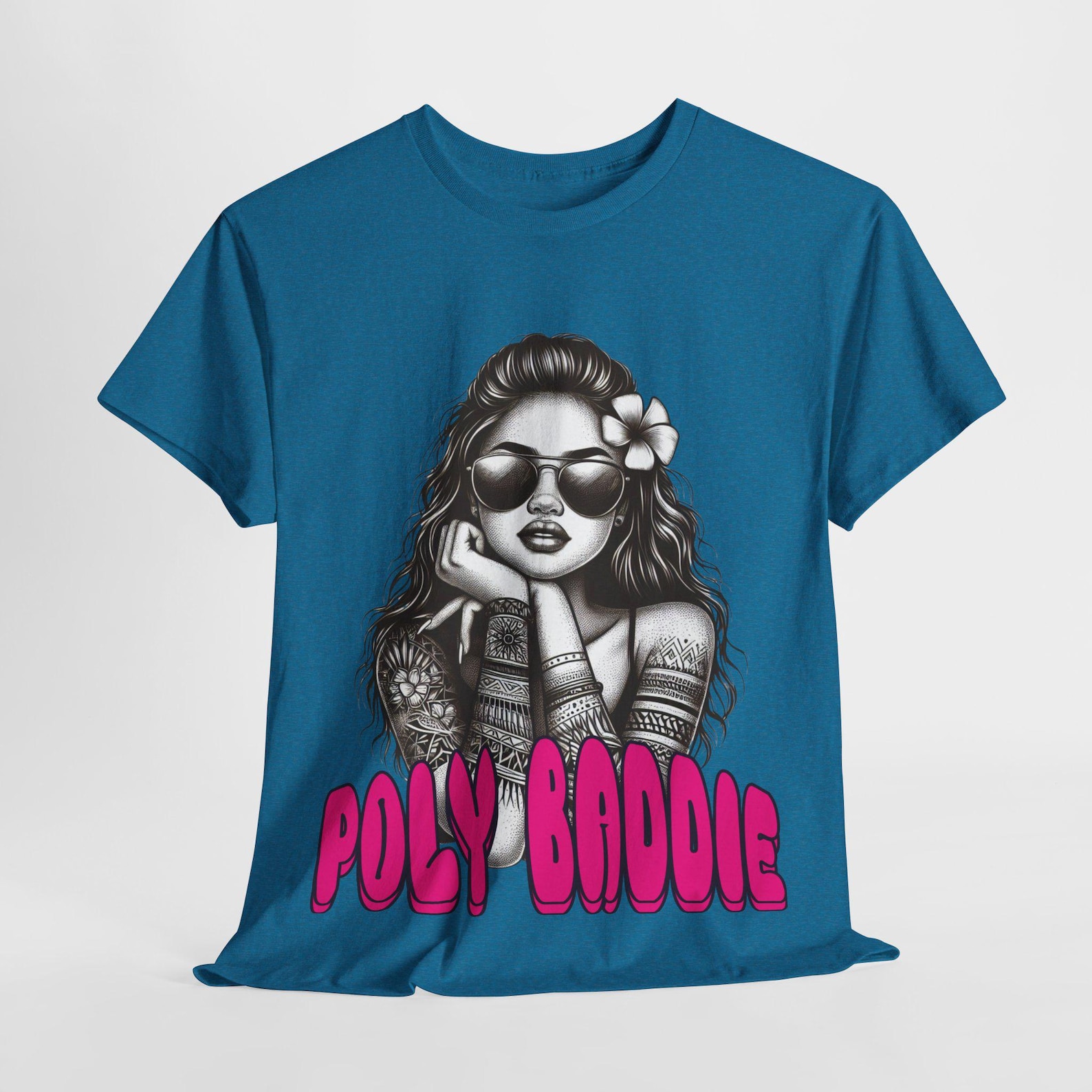 Polynesian Baddies Tee: Tribal Print Unisex Cotton T-shirt - Etsy