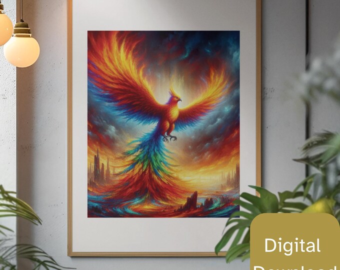 Reborn Phoenix Strong Woman Overcomer Rising From the Ashes Watercolor ...