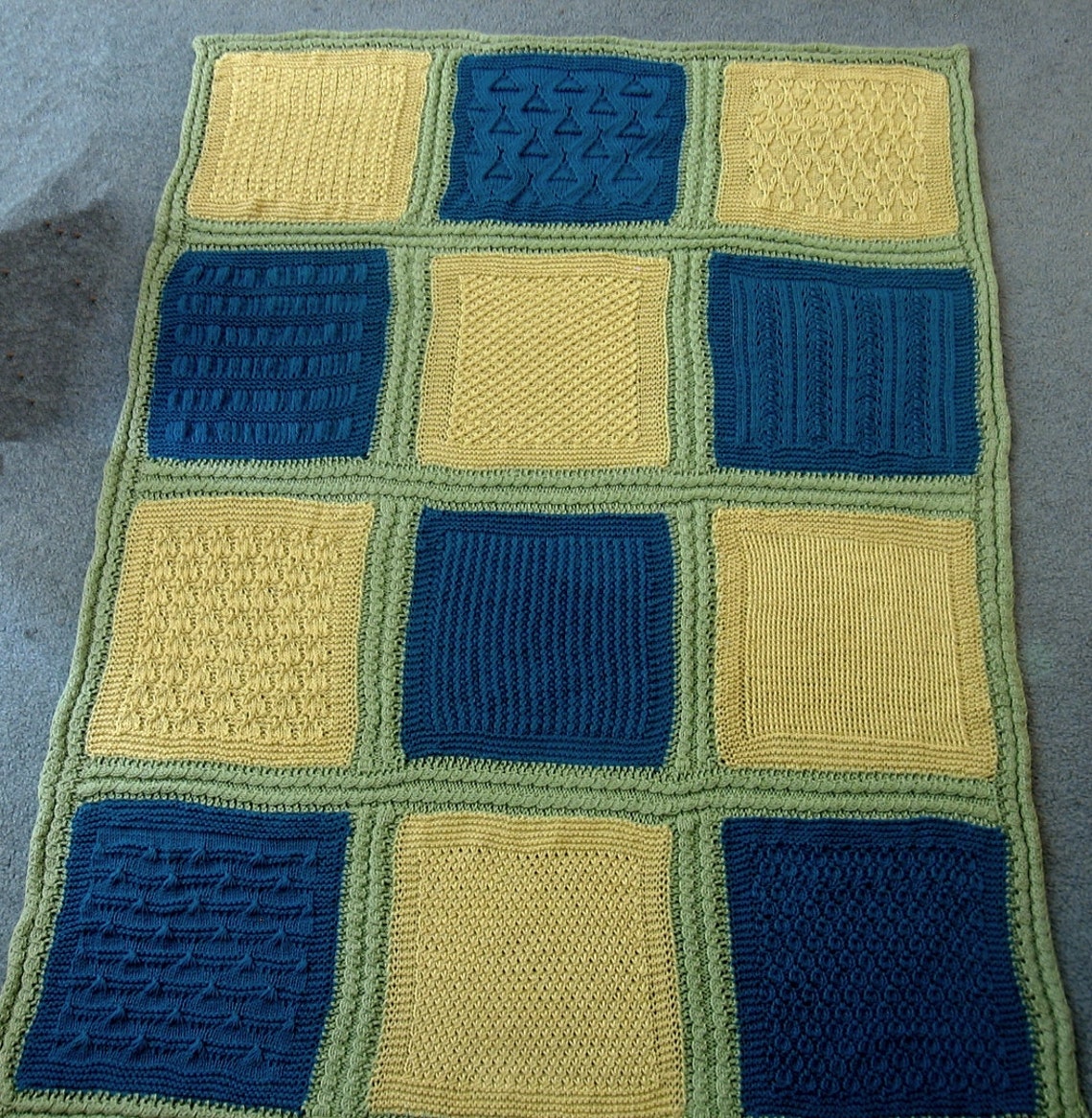 Textured Afghan Squares E-book Pattern - Etsy