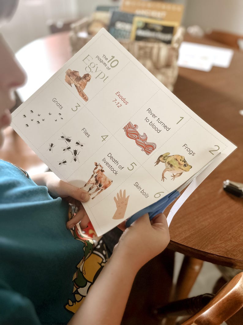 10 Plagues of Egypt Booklet: Bible Study Activity (PDF Download) - Etsy
