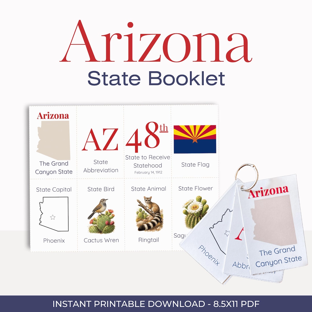 Arizona State Booklet | Printable PDF | Geography | State Study | Road ...