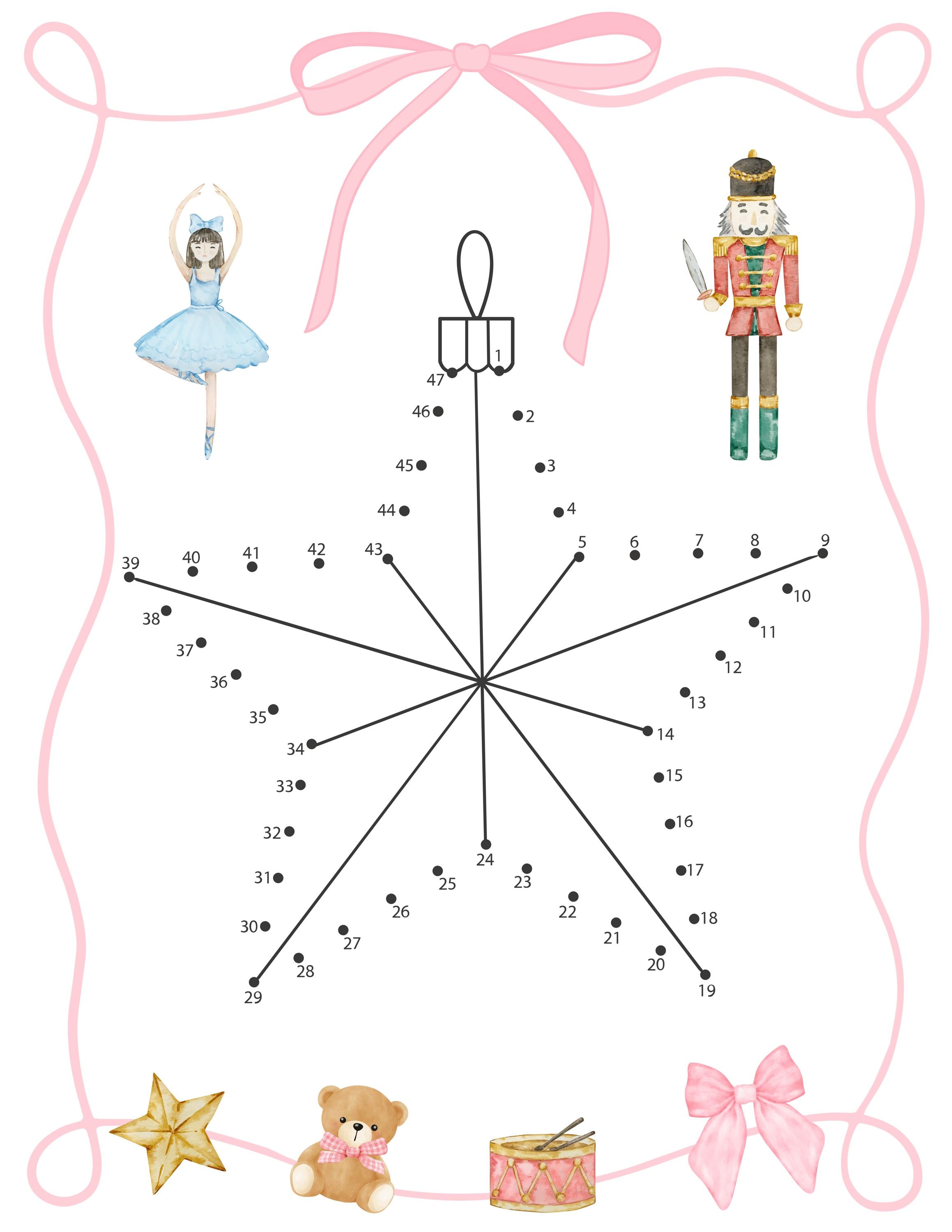Nutcracker Activity Coloring Pages | Christmas Coloring Games - Etsy