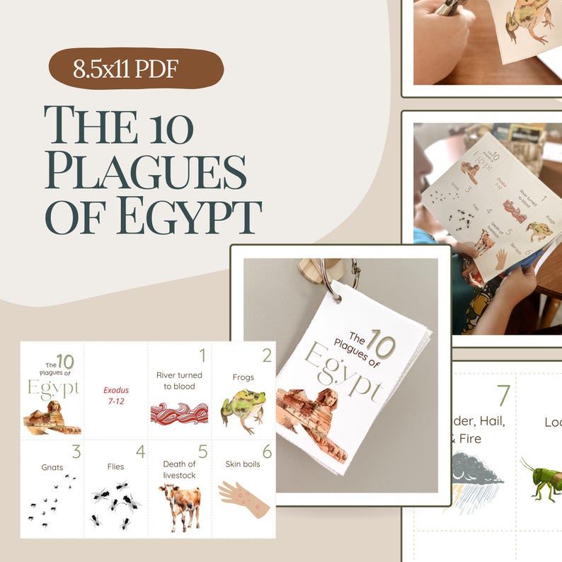 10 Plagues of Egypt Booklet: Bible Study Activity (PDF Download) - Etsy