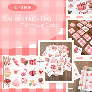 Valentine's Day Matching Memory Card Game | Printable Game PDF - Etsy