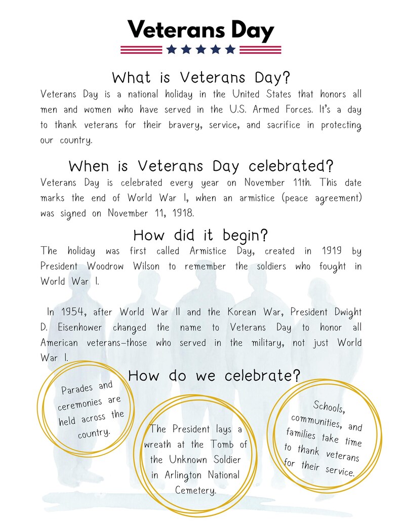 Veterans Day Coloring Activity Pages American History Social Studies ...