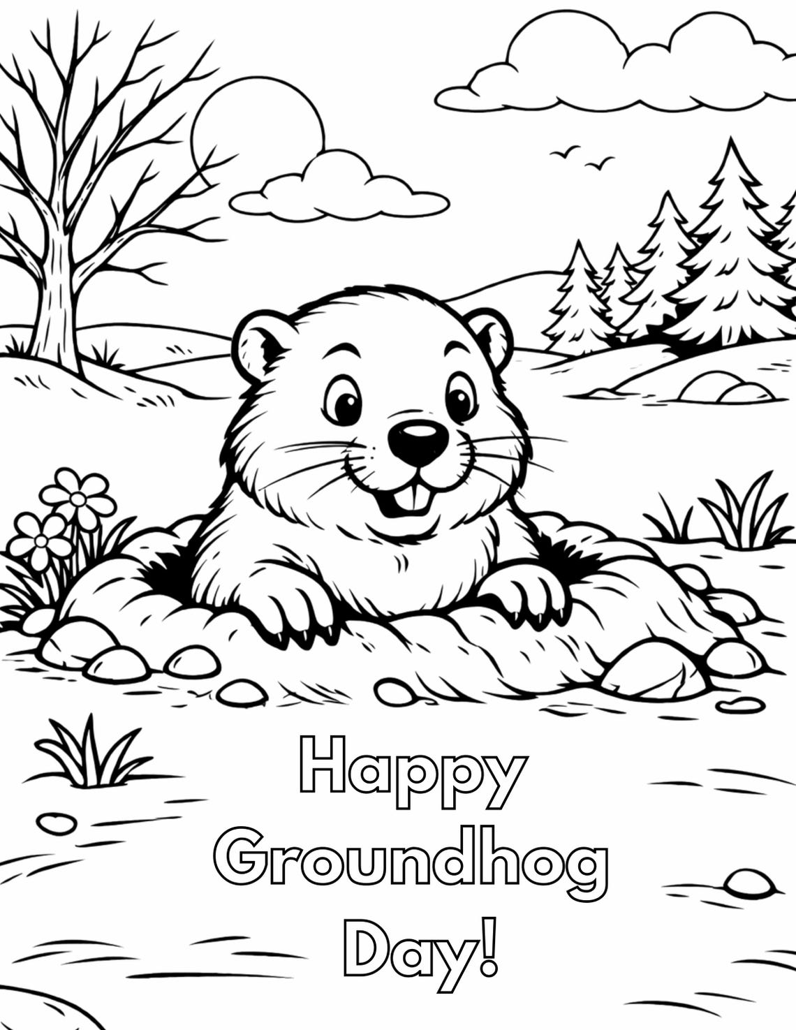 Groundhog Day Activity Coloring Pages | Printable PDF Resource - Etsy