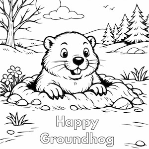 Groundhog Day Activity Coloring Pages | Printable PDF Resource - Etsy