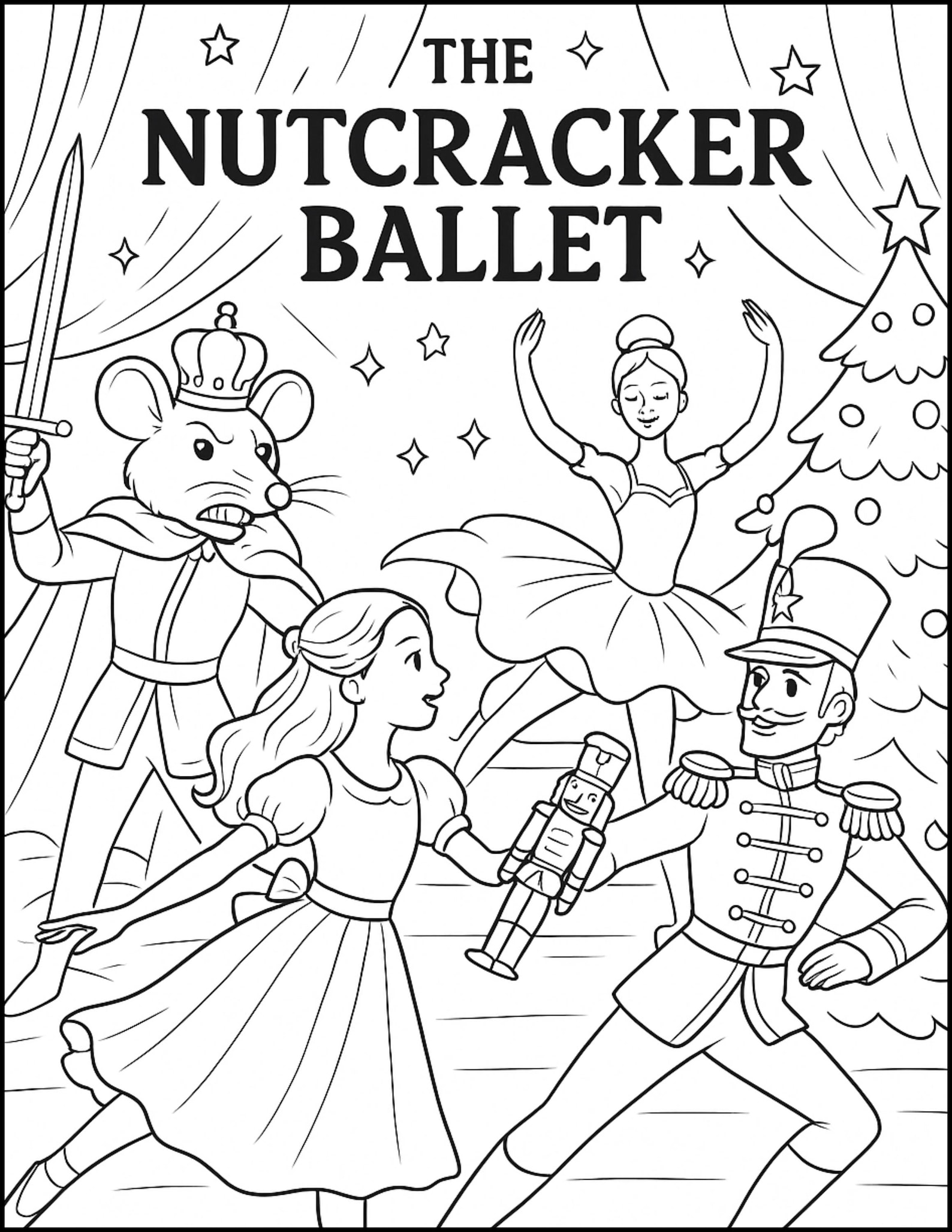 Nutcracker Activity Coloring Pages | Christmas Coloring Games - Etsy