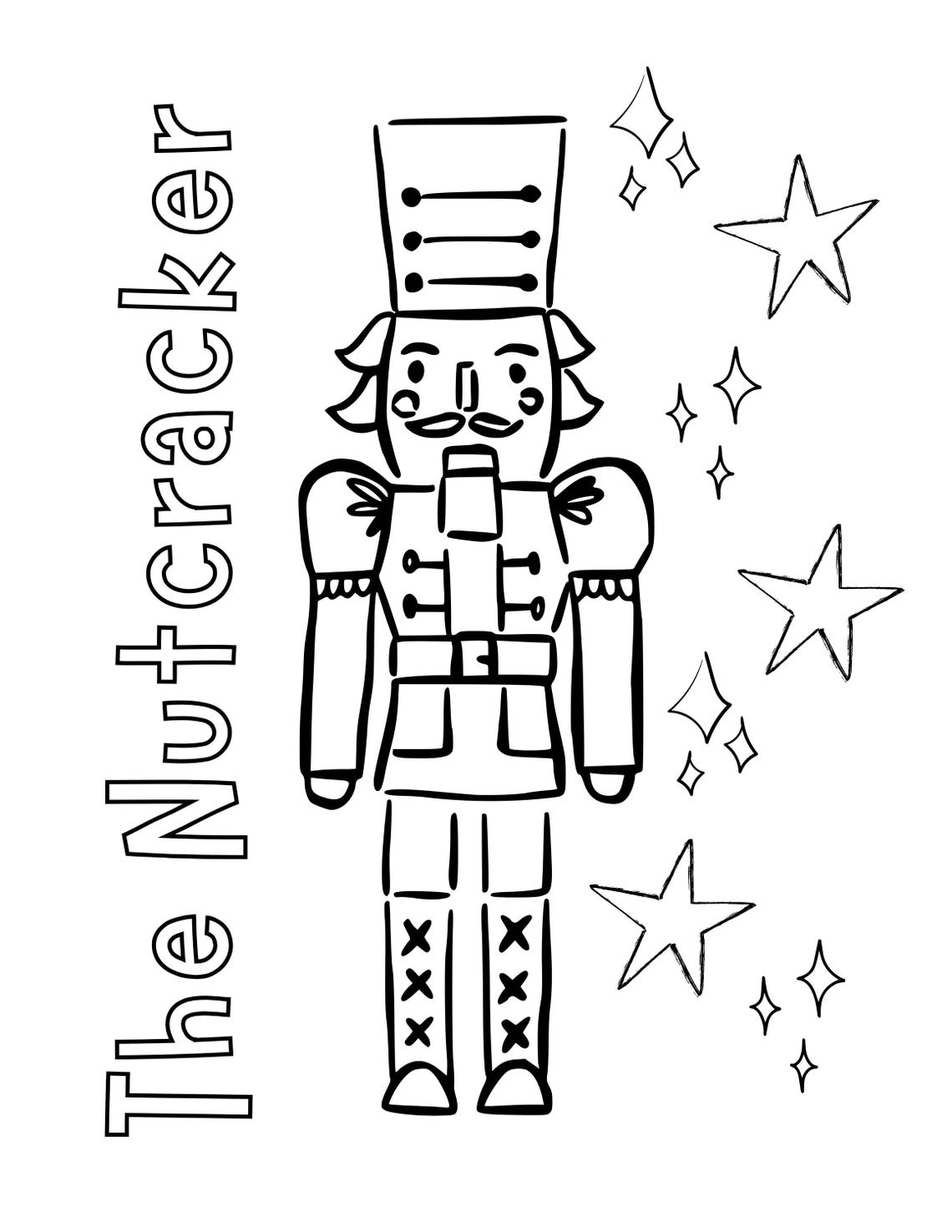 Nutcracker Activity Coloring Pages | Christmas Coloring Games - Etsy