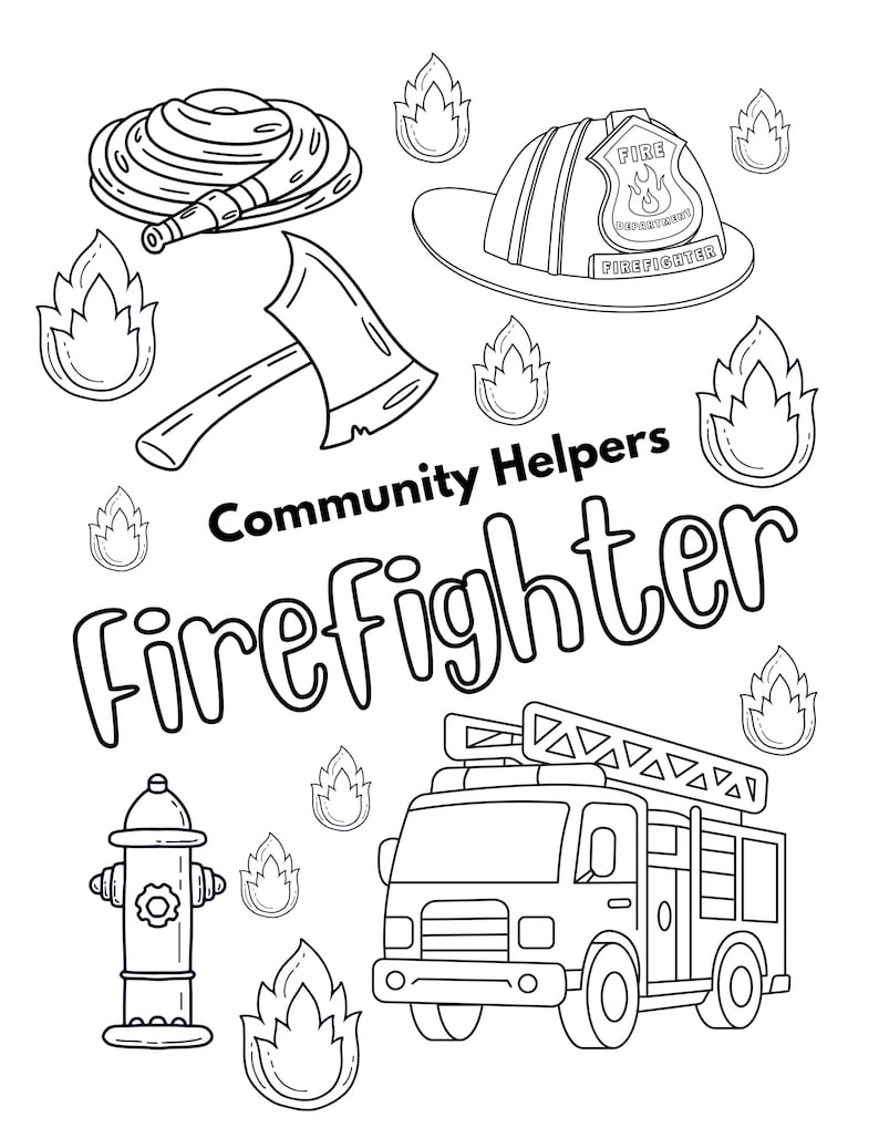 Community Helpers Activity Pages Worksheets Coloring Pages Labor Day ...
