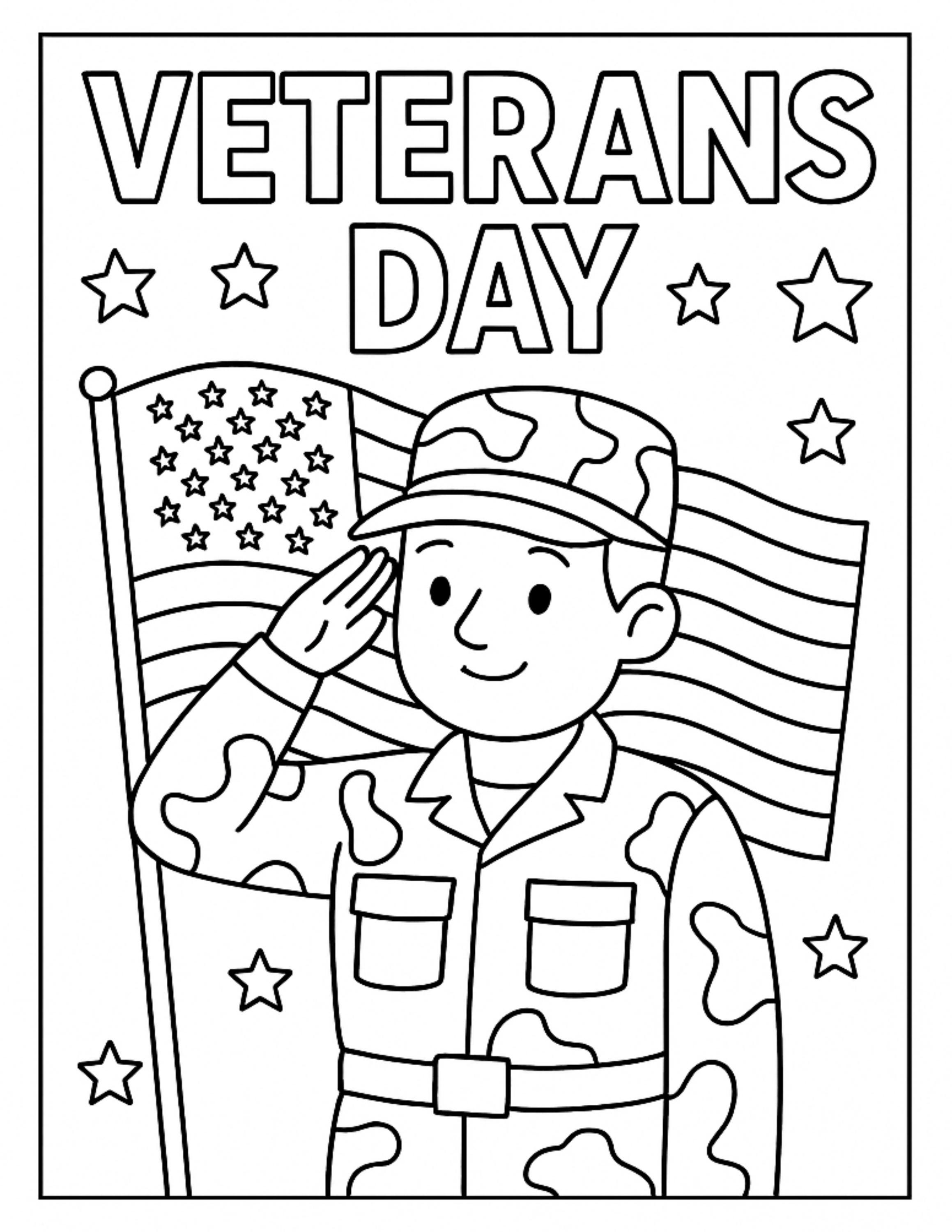 Veterans Day Coloring Activity Pages American History Social Studies ...