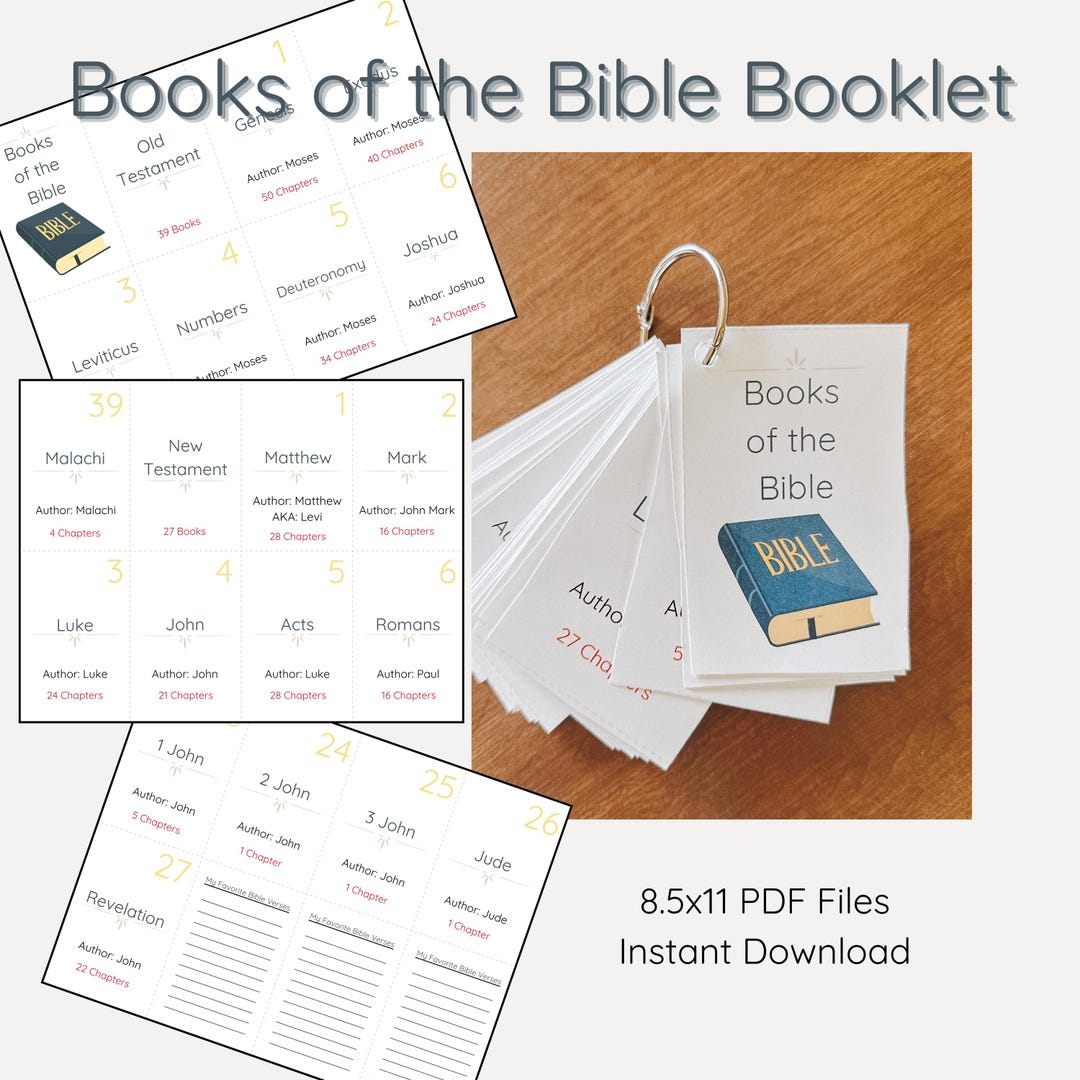 Books of the Bible Booklet Christian Activities Learning Resource ...