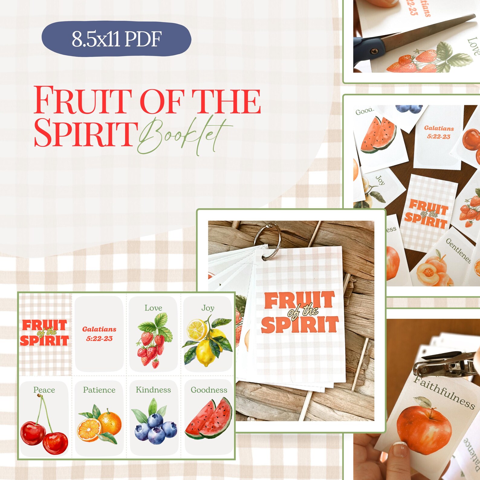 Fruit of the Spirit Activity Booklet for Kids | Bible Study, Sunday ...