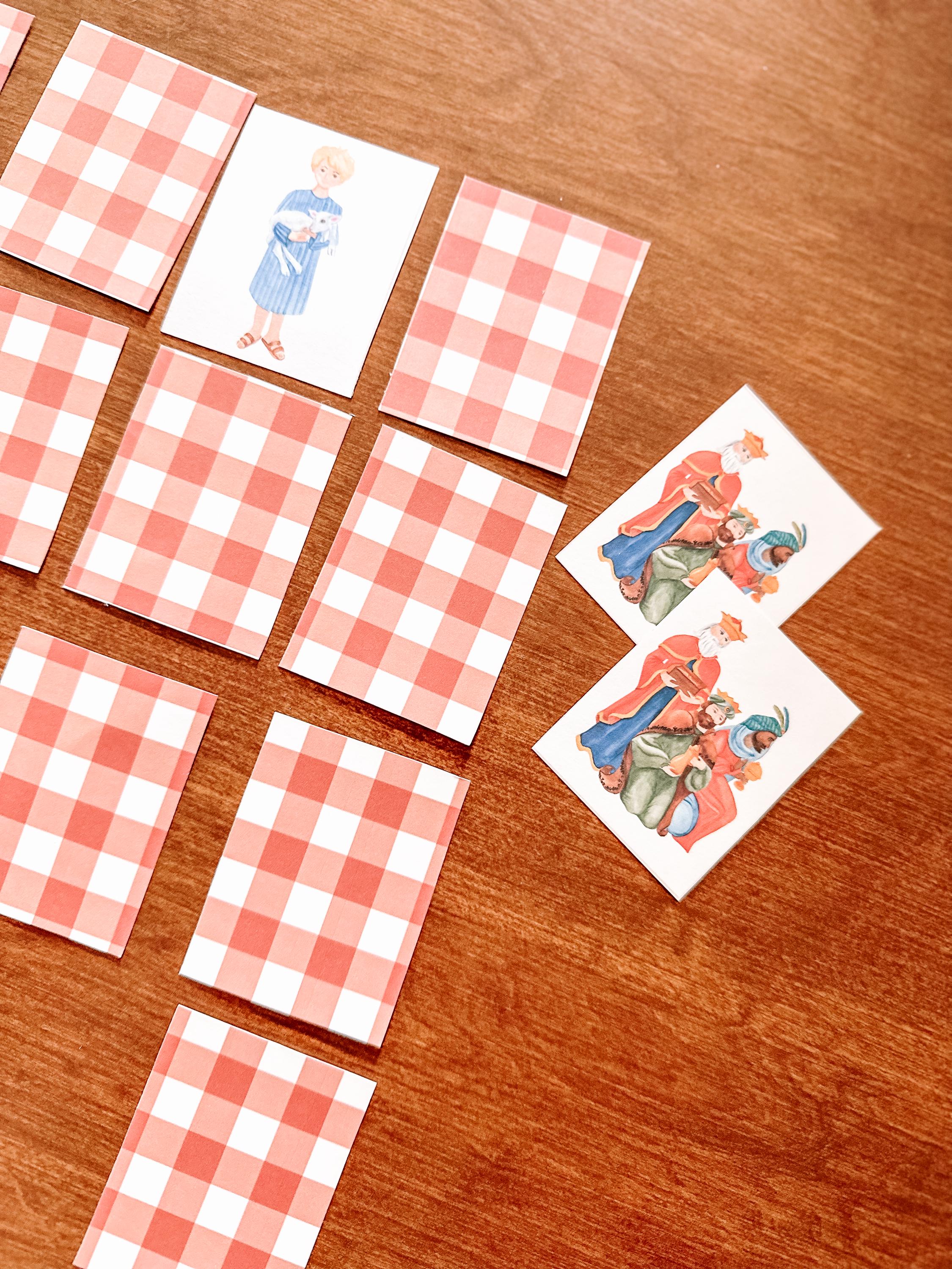 Christmas Nativity Memory Game Matching Card Activity| Stocking Stuffer ...