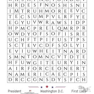 President's Day Activity Bundle Coloring Pages Puzzles President Chart ...