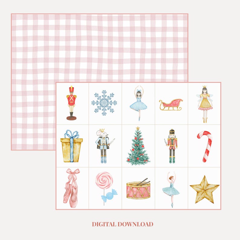 Nutcracker Memory Game Matching Card Activity | Christmas Party Favor ...