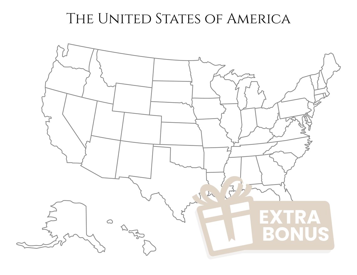 50 States of America Booklet: US History Flashcards (digital Download ...